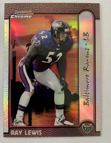 1999 Bowman Chrome Ray Lewis 86/100 Ravens Interstate Refractor ...
