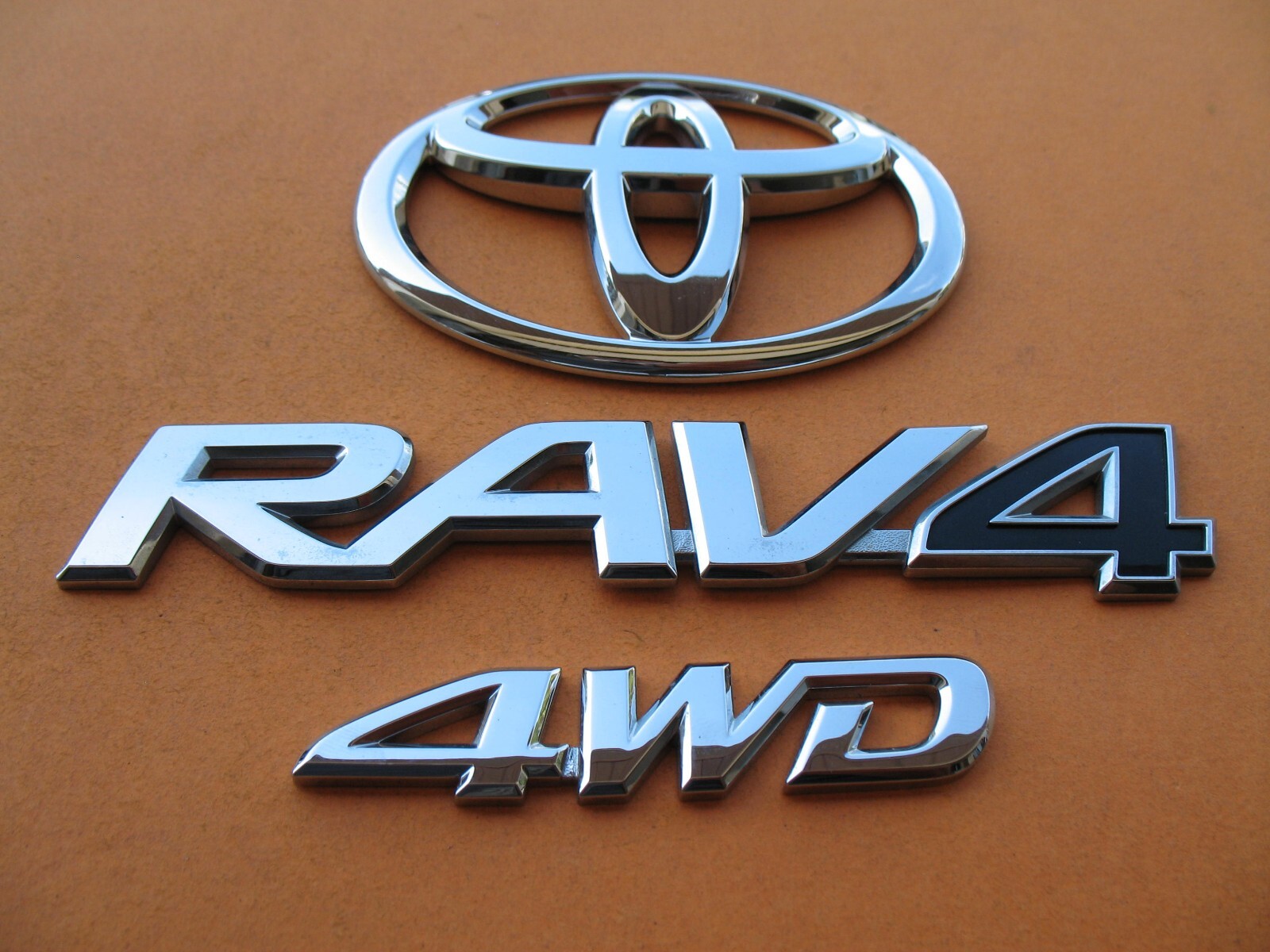 06 07 08 09 10 11 12 TOYOTA RAV4 4WD REAR CHROME EMBLEM LOGO BADGE SIGN ...