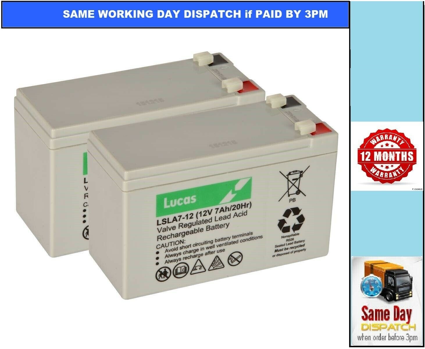 2 x 12V 7AH RAZOR E200 E200s E300 & E325 BATTERIES SCOOTER (NEW) | eBay