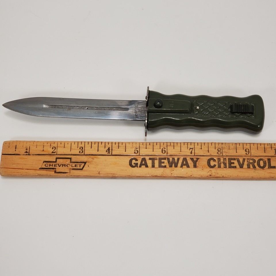 Vintage Chinese Military Police Dagger Retractable Blade Safety Lock ...