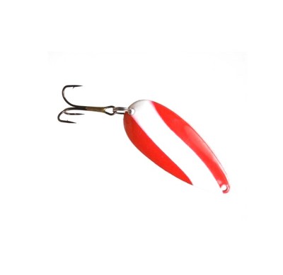 fishing PIKE spoon red white fishing lure 1 1/4 in 523 | eBay