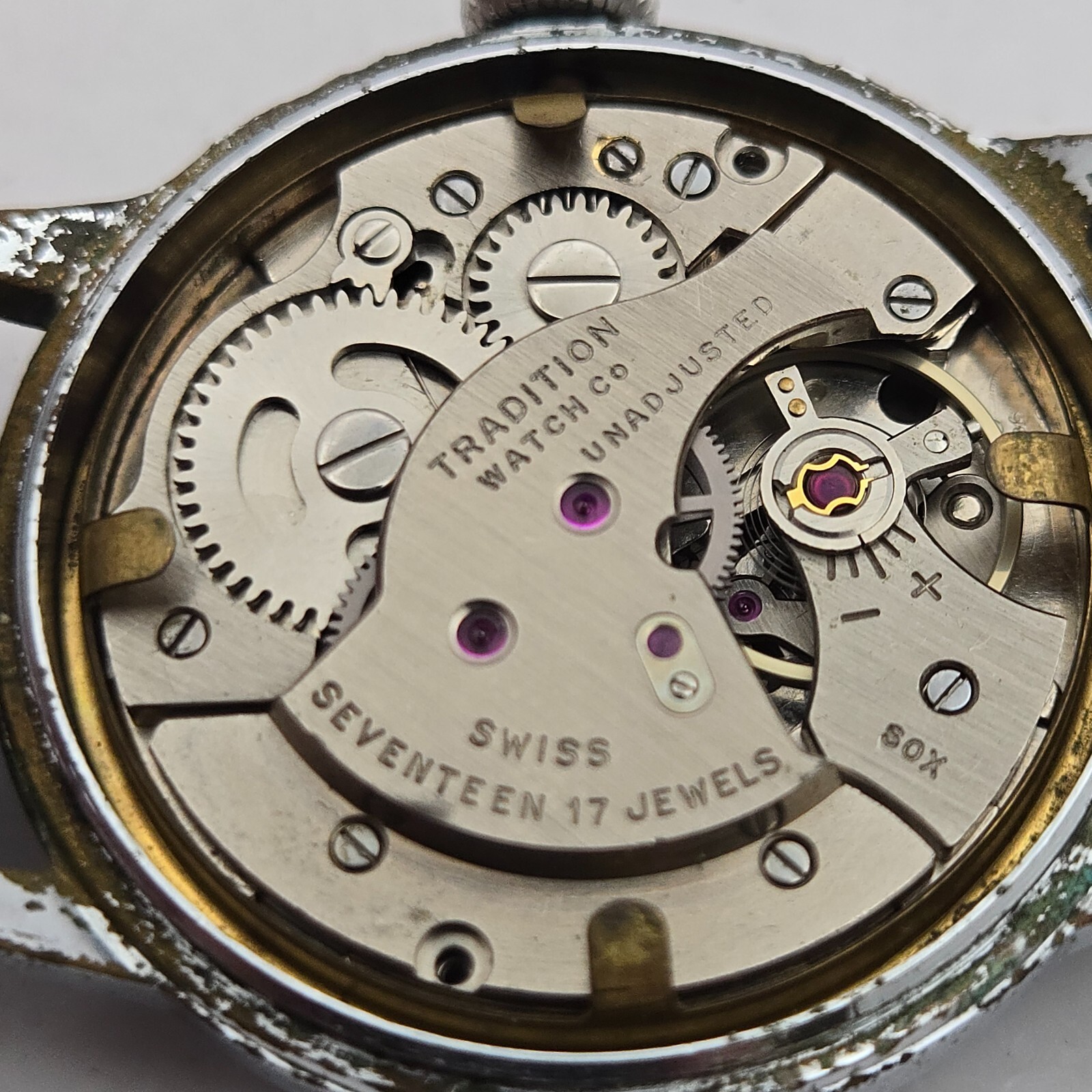 Vintage ORVIN by TRADITION men's manual winding watch AS 1686 Black ...