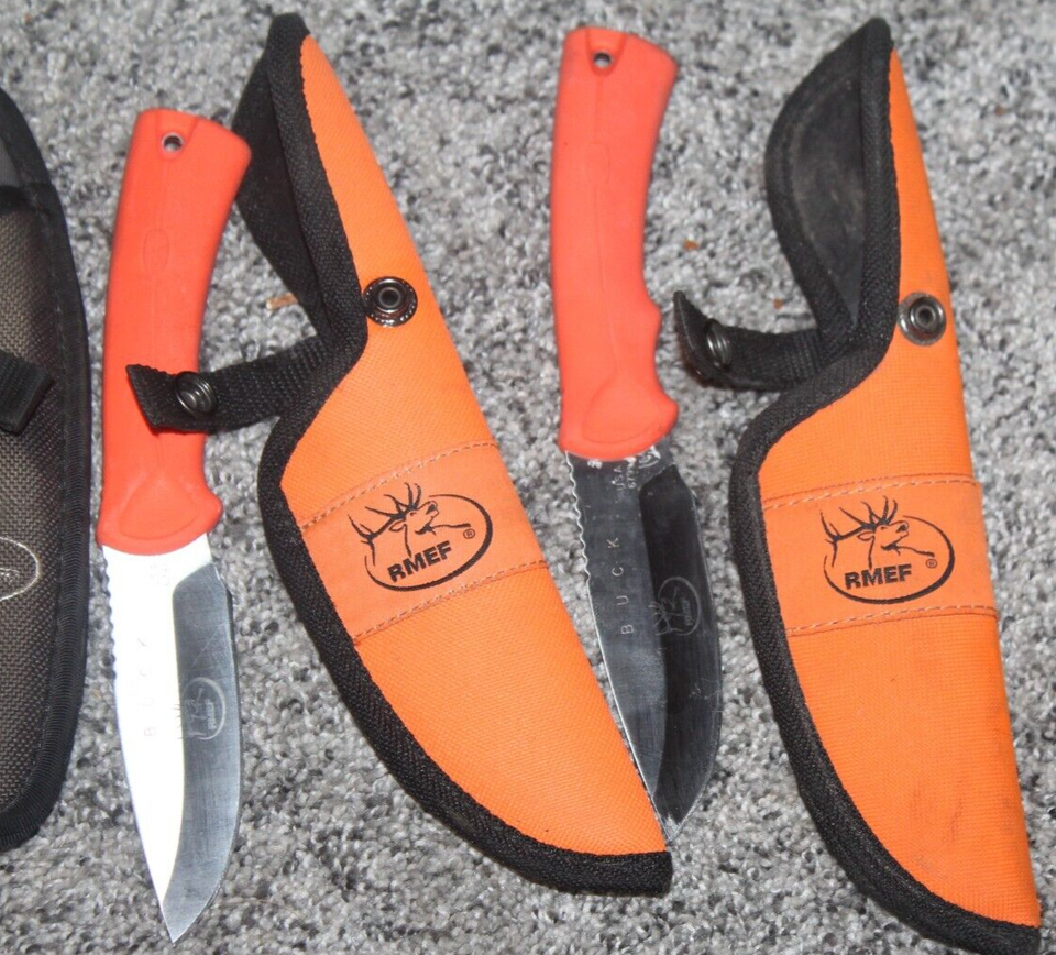 LOT OF 9 RMEF BUCK KNIVES 135, 143 & 679 (Rocky Mountain Elk Foundation ...