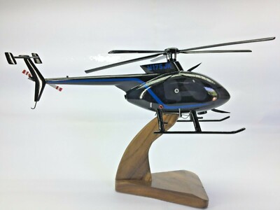 MD-530-F Hughes Light Utility Helicopter Wood Model Replica Large Free ...