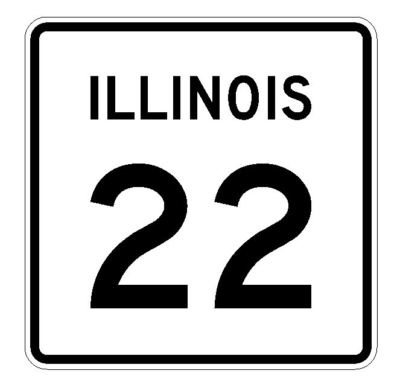 Illinois State Route 22 Sticker R4316 Highway Sign Road Sign Decal | eBay