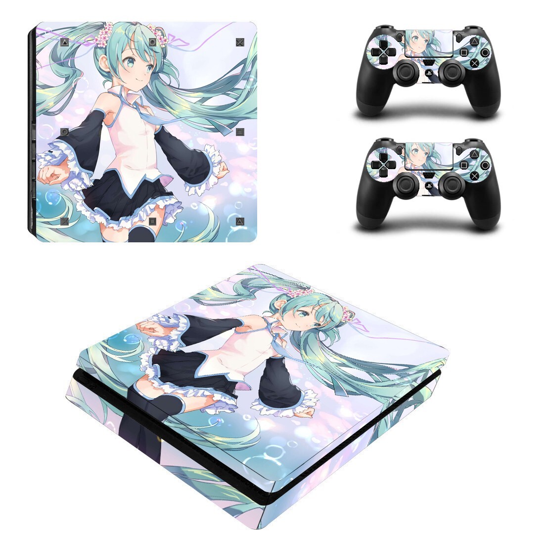 Blue Sexy Anime Girl PS4 SLIM Skin Sticker Decal Wrap for Playstation 4 ...