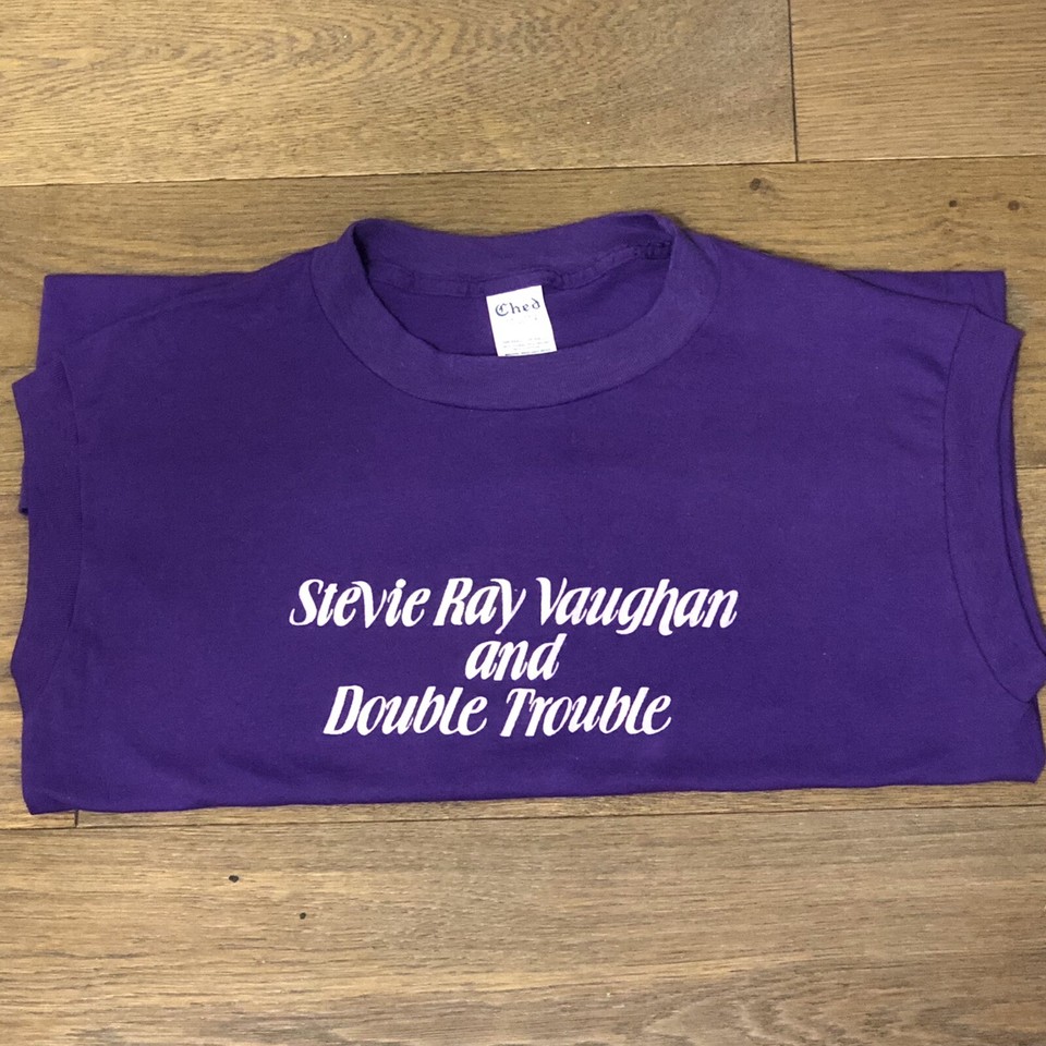 Vintage 1979 Stevie Ray Vaughan & Double Trouble Rare T-Shirt Tank Top Ched USA | eBay