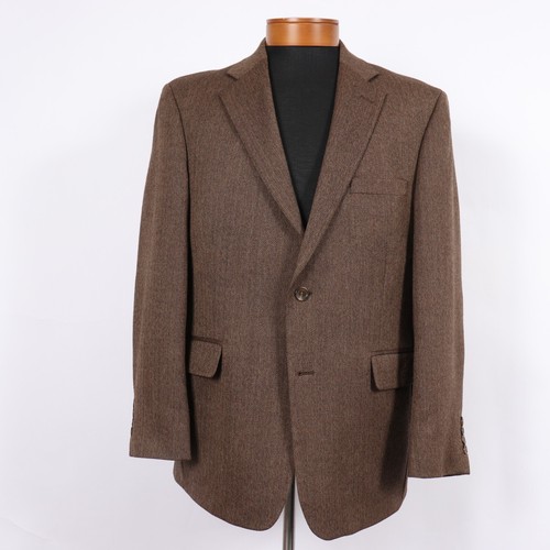 Stafford 42R Mens Classic Fit Brown Herringbone Blazer Sport Coat ...
