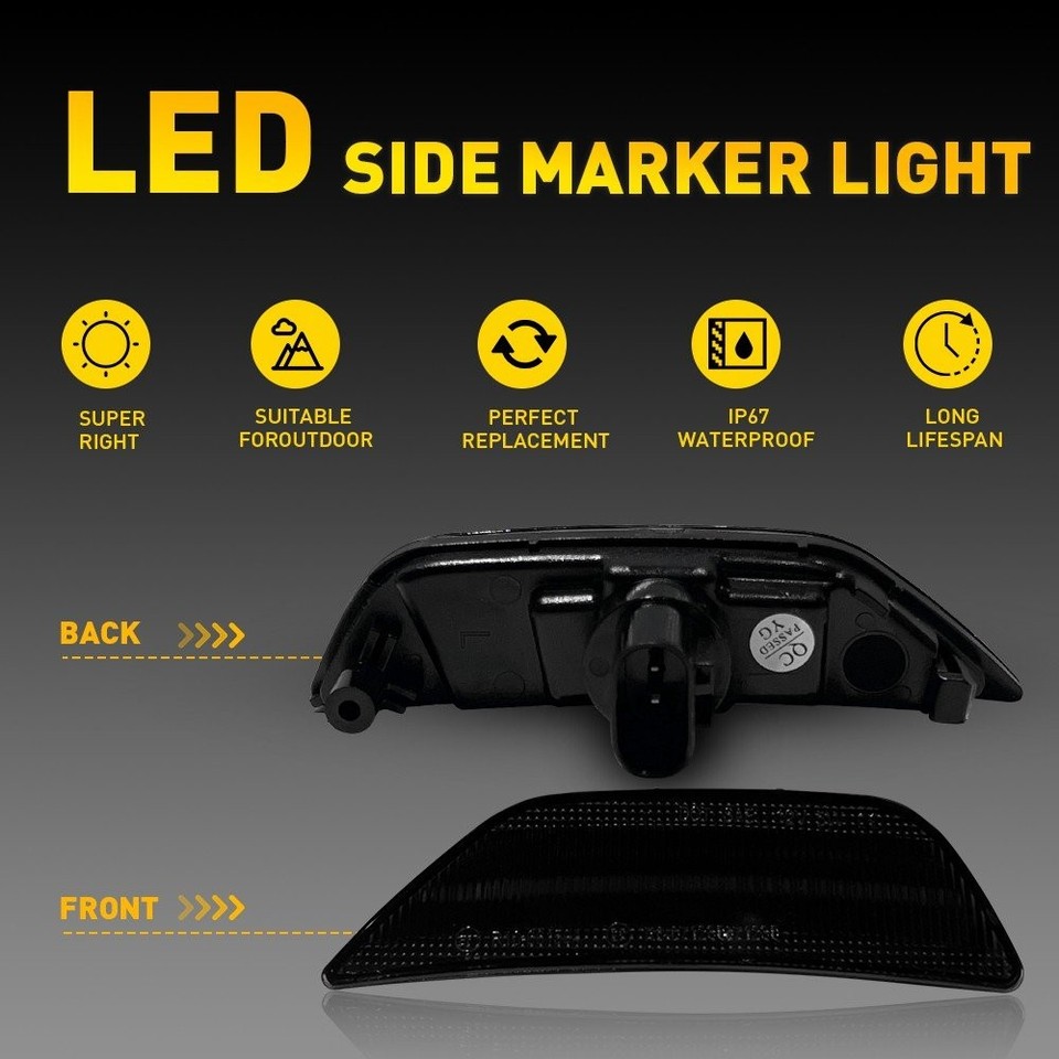Fit For 2021-2024 Kia K5 Front LED Strip Side Marker Amber Lights High ...