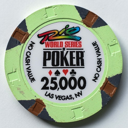 Rio WSOP 25k Pastel Green w/ Dark Blue and Bronze Edgespots Paulson ...
