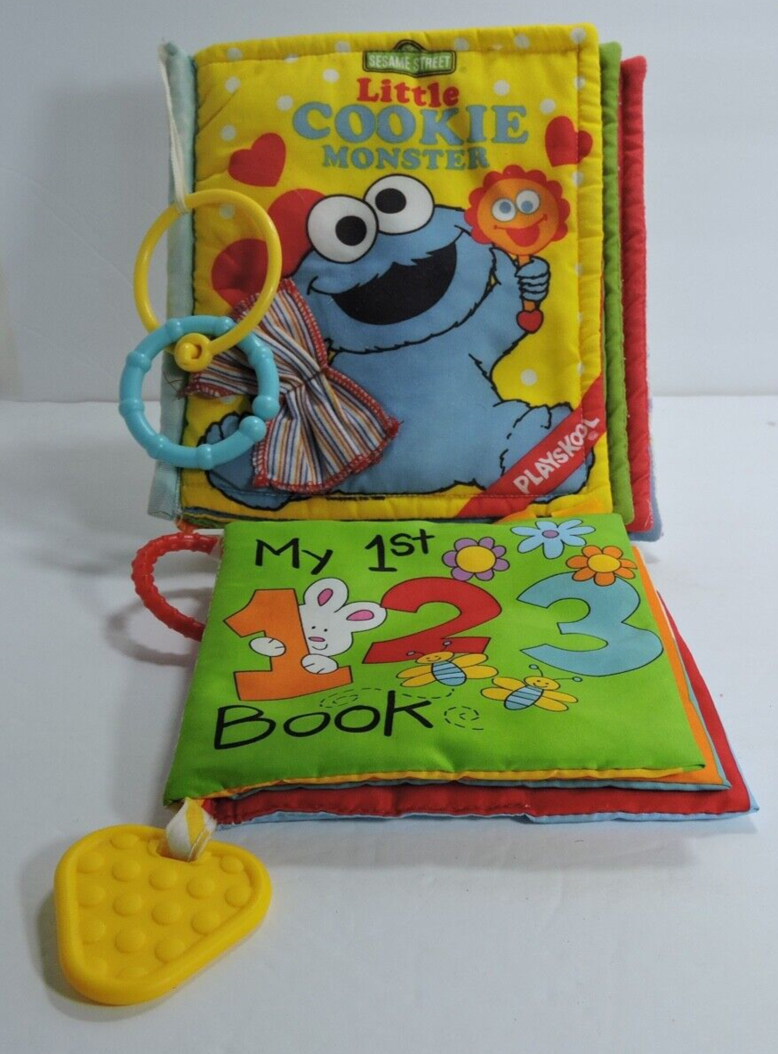 soft baby books sesame st by playskool and my first 123 book by plaited ...