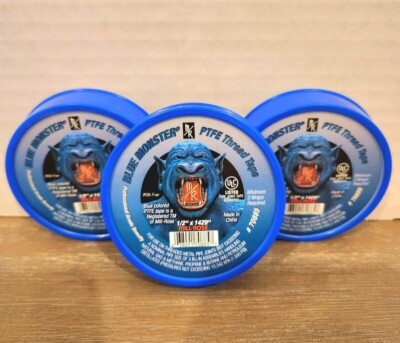 Blue Monster PTFE 70885 Thread Sealant Tape 3 PACK 38091708857 | eBay