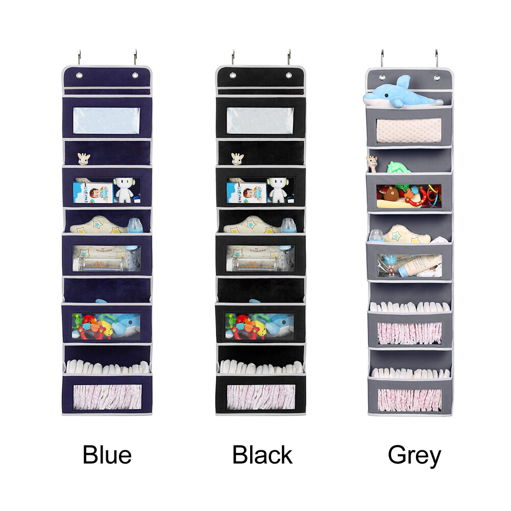 Toys Non-woven Fabric Over Door Organizer Closet Clear Window Sundries ...