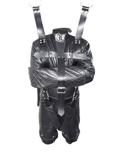 *Leather BDSM Suspension costume BDSM arm binder Extreme Bondage ...