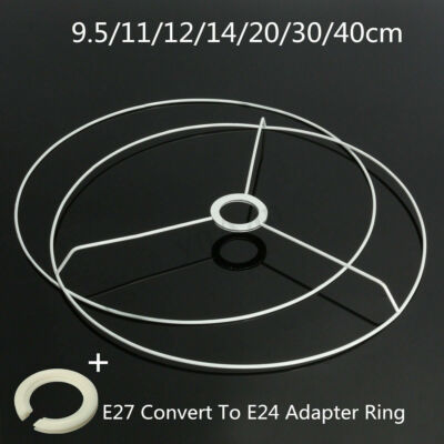 E27 To E14 DIY Circular 11 to 40cm Lampshade Frame Ring Set Lamp Iron ...