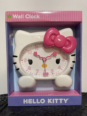 Hello Kitty Pink Bow Wall Clock Sanrio 2011 Collectible - NIB | eBay