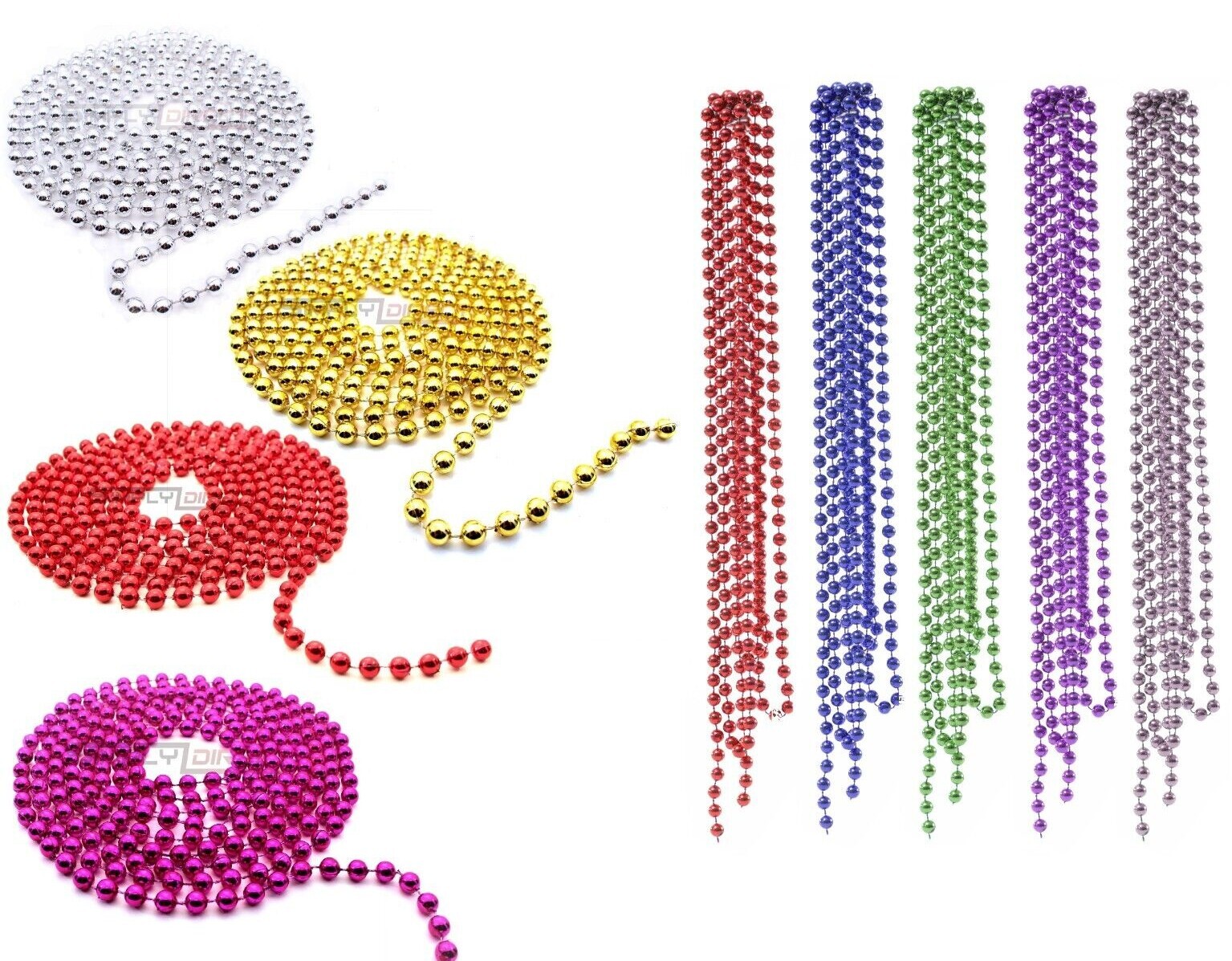 32FT 10M BEAD BALL CHAIN GARLAND CHRISTMAS TREE HANGING DECORATIONS ...