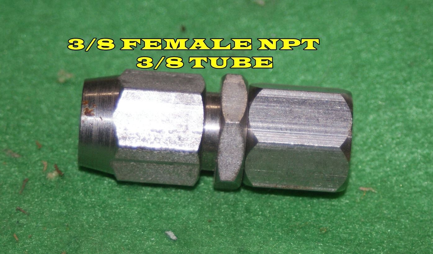 SS COMPRESSION FITTING 3/8 NPT FEMALE STRAIGHT ADAPTER TO 3/8 TUBE mqt ...