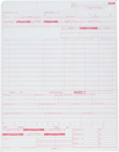 UB-04 (CMS 1450) Health Insurance Claim Form (Pack of 500 sheets ...