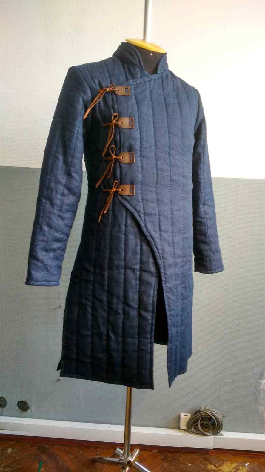 Medieval Reenactment Gambeson Armour Blue Color Historical Costume New ...