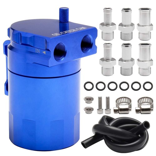 Universal Oil Catch Can Kit Reservoir Baffled Tank Aluminum Car Truck ...