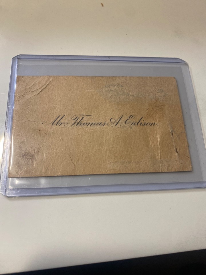 c1900 Thomas A Edison - Card -- EX RARE | eBay