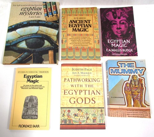 LOT 6 BOOKS EGYPTIAN MAGIC, MYSTERIES by Lucie Lamy, Gods, Mummy ...
