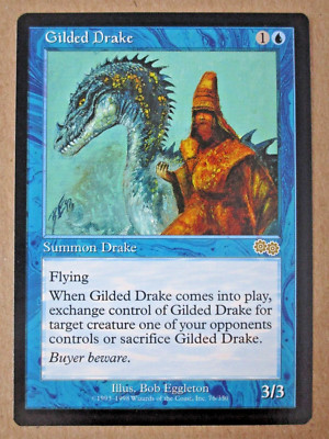 Gilded Drake [LP/NM] Urza's Saga Rare MtG Magic the Gathering Single ...