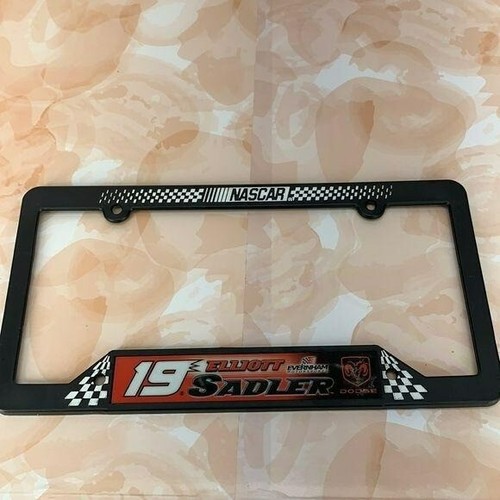 License Plate Frame Tag Nascar Elliott Sadler 19 | eBay