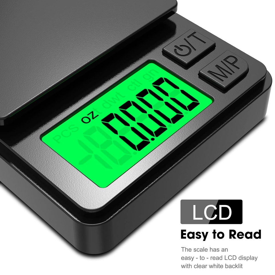 Pocket Scale, 1000G X 0.01G Precision Gram Scale, Small Digital Scale ...
