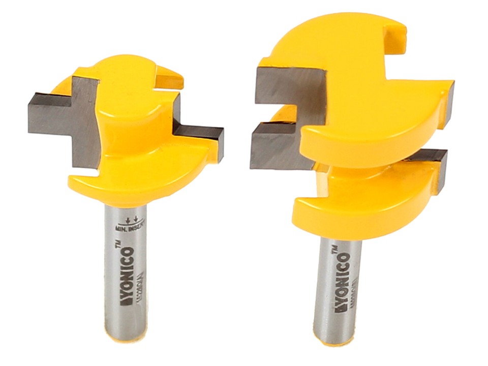 3/4" 2 Bit Tongue and Groove Router Bit Set - 1/4" Shank - Yonico ...