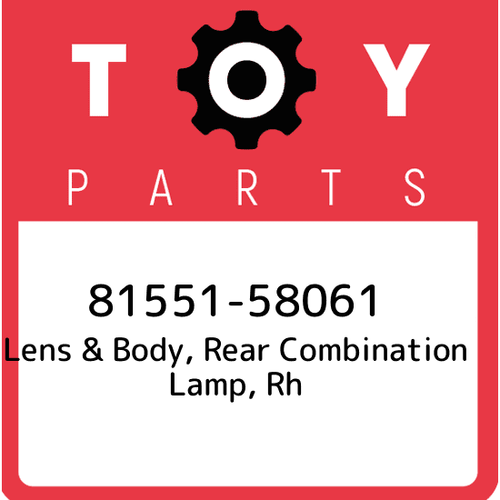 81551-58061 Toyota Lens & body, rear combination lamp, rh 8155158061 ...