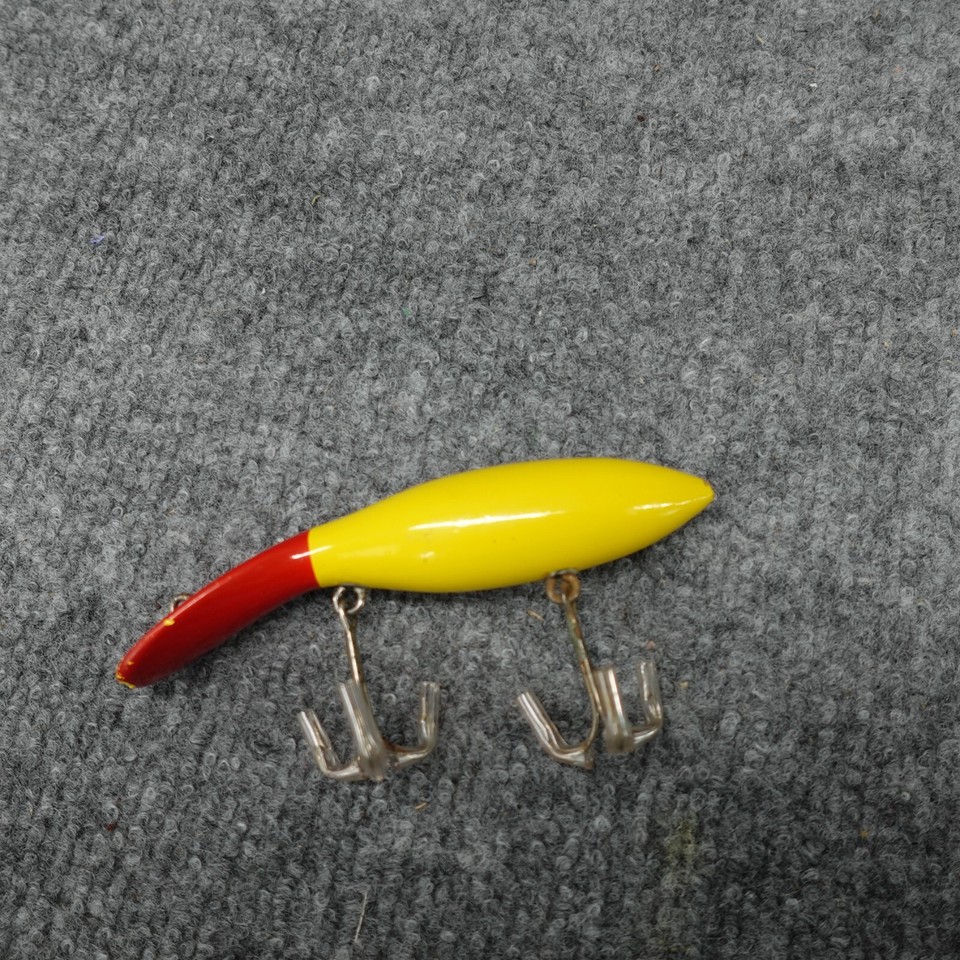 Fishing Lure Rush Tango Wooden Plug Wood Lure JK Rush Yellow Two Hooks ...