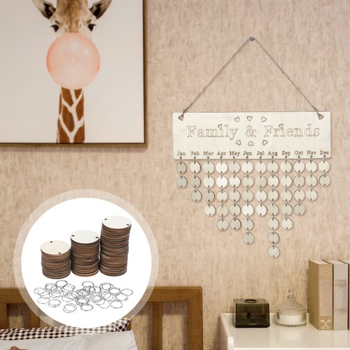 50 PC Family Birthday Reminder Hanging Reminder Plaque DIY Craft Wood ...