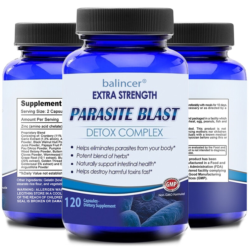 PARASITE BLAST Body Cleanse Complex Anti- PARASITE Support 120 Capsules ...