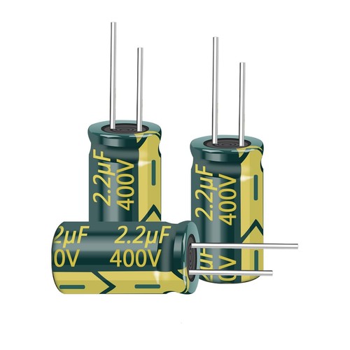 10PCS 400V 2.2UF Capacitor 6x12MM(0.24x0.47in) High Frequency Aluminum ...