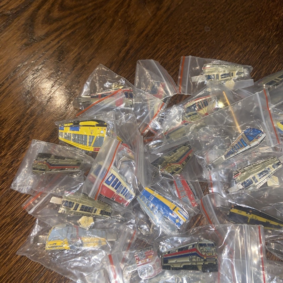 50 Pin Tie Bar Lot Fire Engine Bus Tram Trolley 2 Stud & Lapel Slide ...