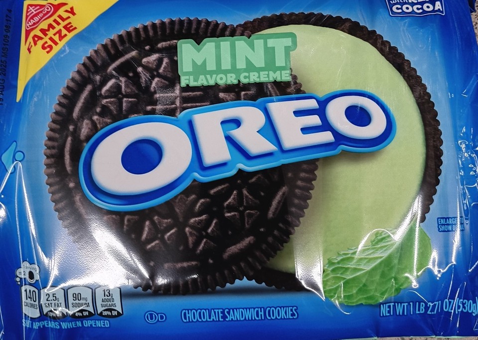 OREO Mint Flavored Creme Chocolate Family Size | eBay