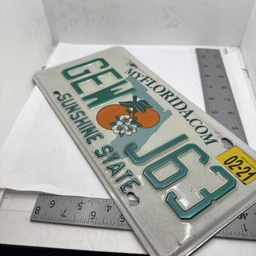 Florida License Plate Tag 2021 Sunshine State GEW J63 69-881N | eBay