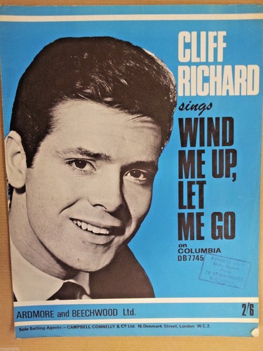 song sheet WIND ME UP, LET ME GO Cliff Richard 1963 | eBay