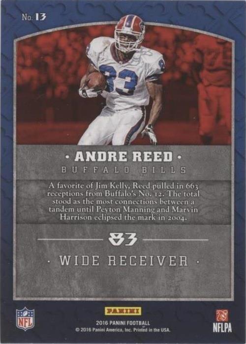 2016 Panini Andre Reed #13 for sale | eBay