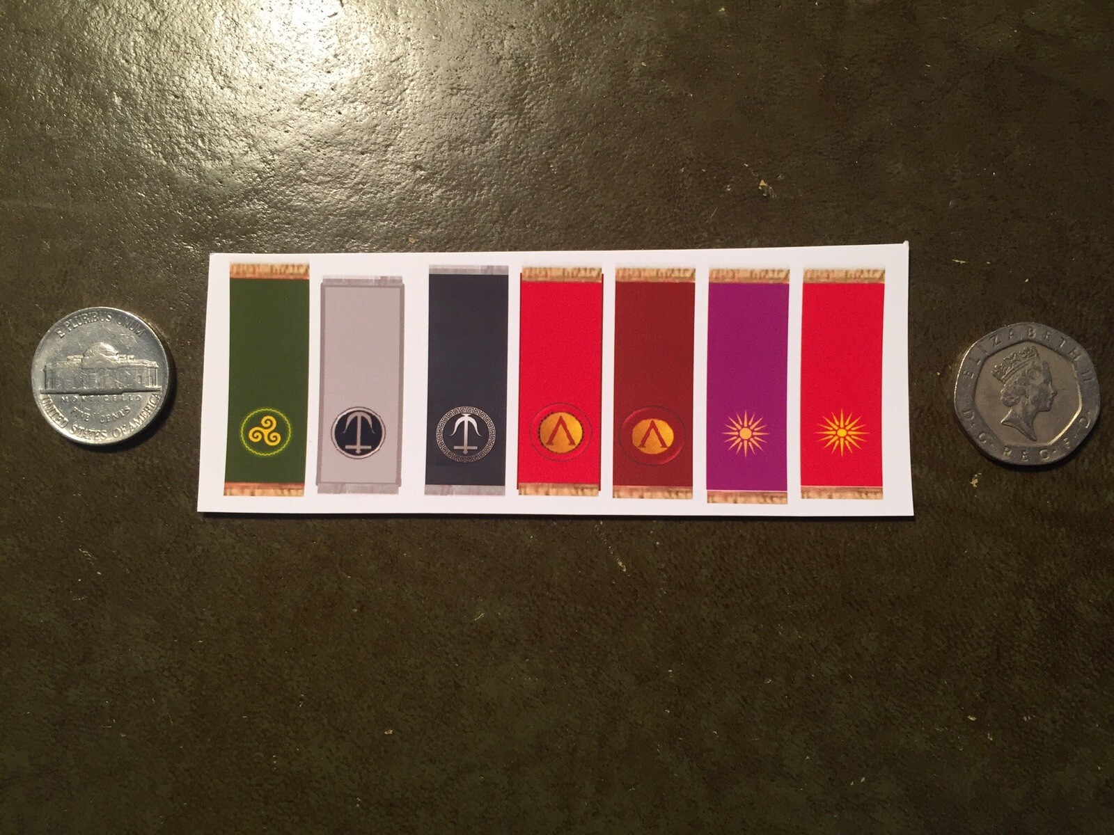 7x 15mm Ancient Greek Spartan Lambda Macedonian Celtic Seleucid Anchor ...