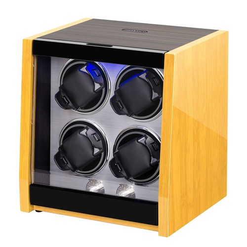 Watch Winder for Automatic Watch, Bamboo Pattern High Gloss Finish,4 ...