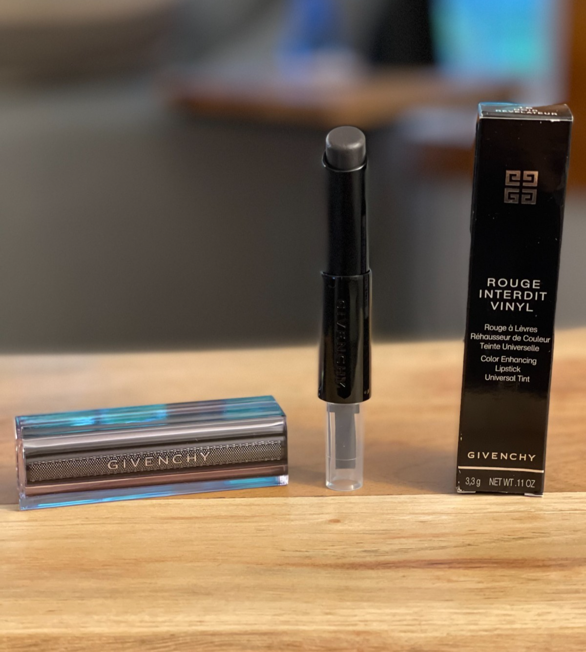 GIVENCHY Rouge Interdit Vinyl "16 Noir" Lipstick! NEW! 0.11 oz. | eBay