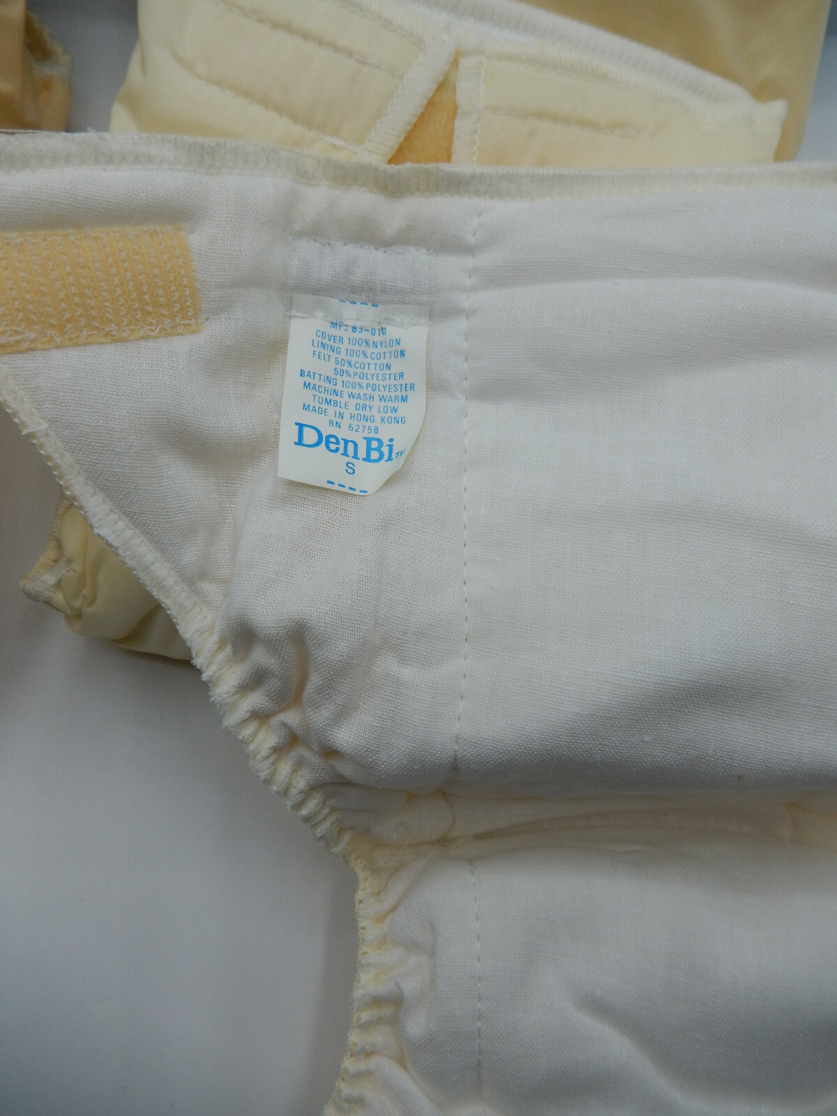Vintage Rare 1983 DenBi Diapers (6) Small Size Washable Pinless Fitted ...
