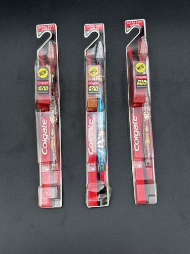 STAR WARS Colgate Toothbrush Lot 1998 C3PO R2 D2 Princess Leia Darth ...