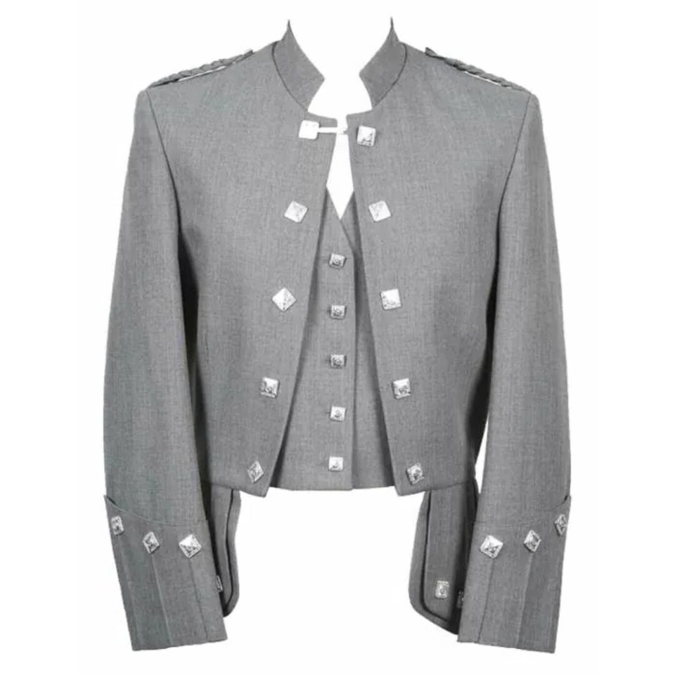 Doublet Kilt Jacket Scottish Military Piper Men's Wool Tunic Drummer ...