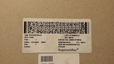 (5 PCS) RGP30J VISHAY/GS 3A, 600V, SILICON, RECTIFIER DIODE, DO-201AD ...