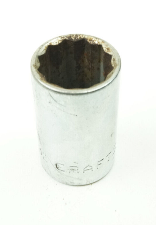 Craftsman =V= 21/32" 12 Point Shallow Chrome Socket 1/2" Drive Vintage ...