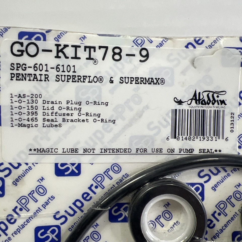 PENTAIR SUPERFLO PUMP SEAL KIT (SUPER-PRO - GO-KIT78-9) | eBay